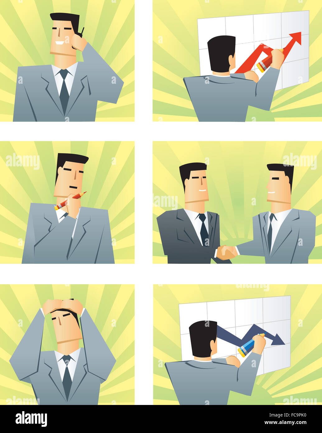 Business people in the different situations Stock Photo - Alamy