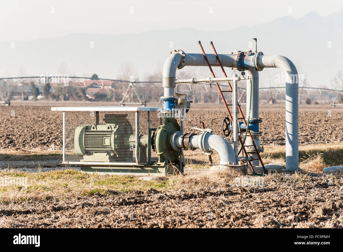 System for pumping irrigation water for agriculture Stock Photo - Alamy
