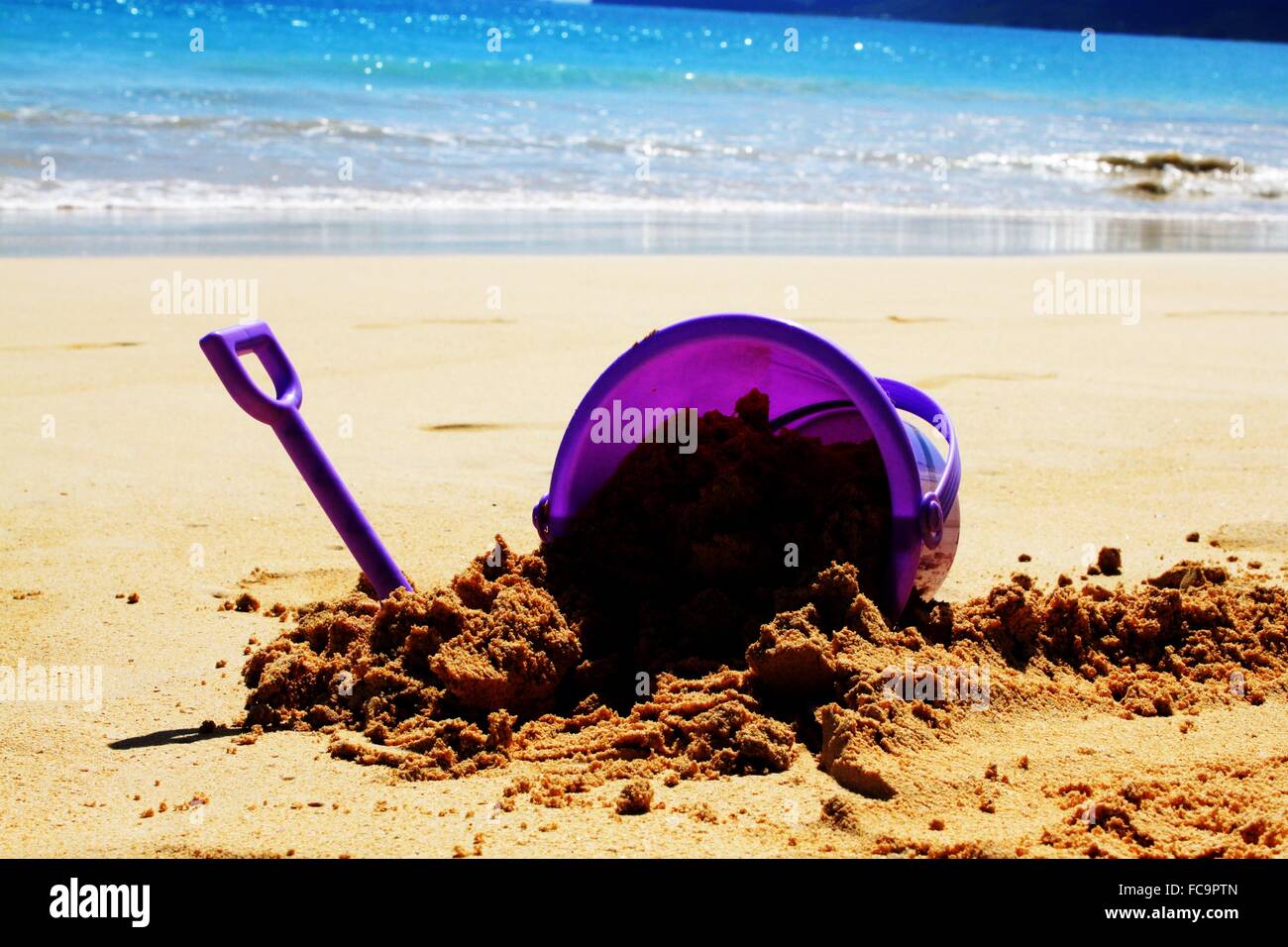 Sand bucket, Bellow's Beach Oahu Stock Photo - Alamy