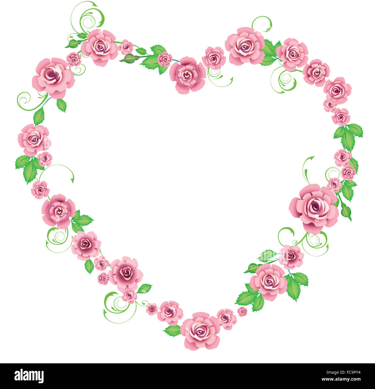 Frame with roses Stock Photo - Alamy