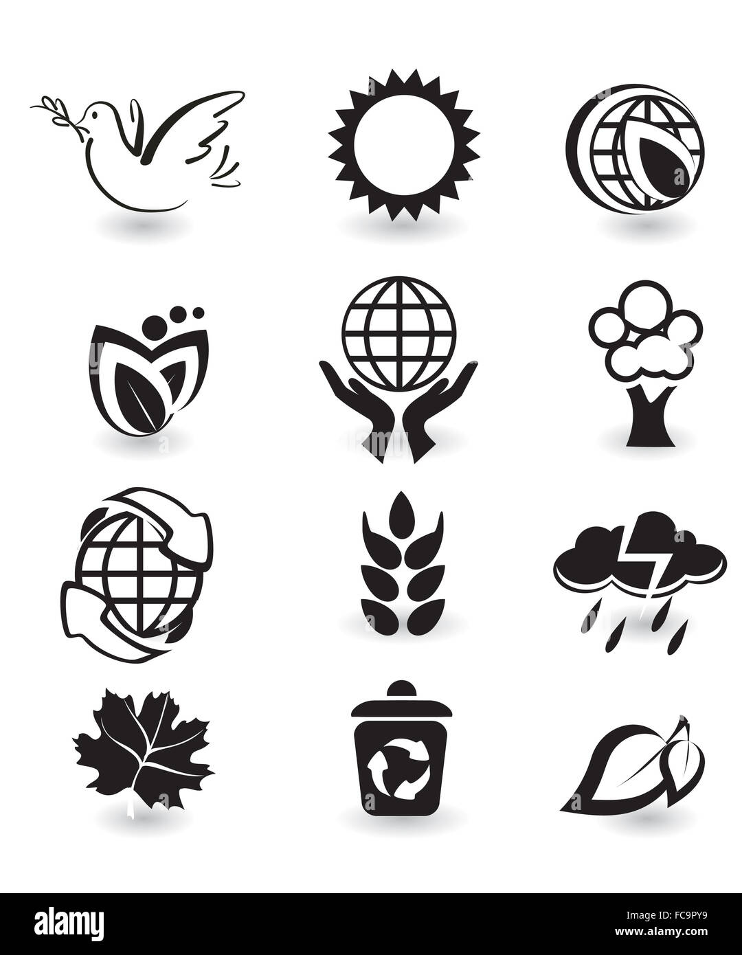 Set of nature design elements Stock Photo - Alamy