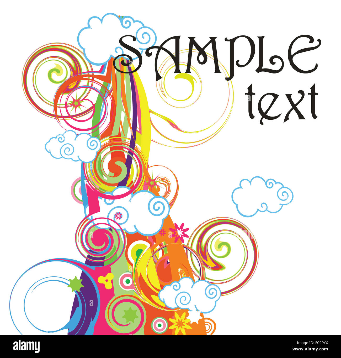 Flowing rainbow design Stock Photo - Alamy