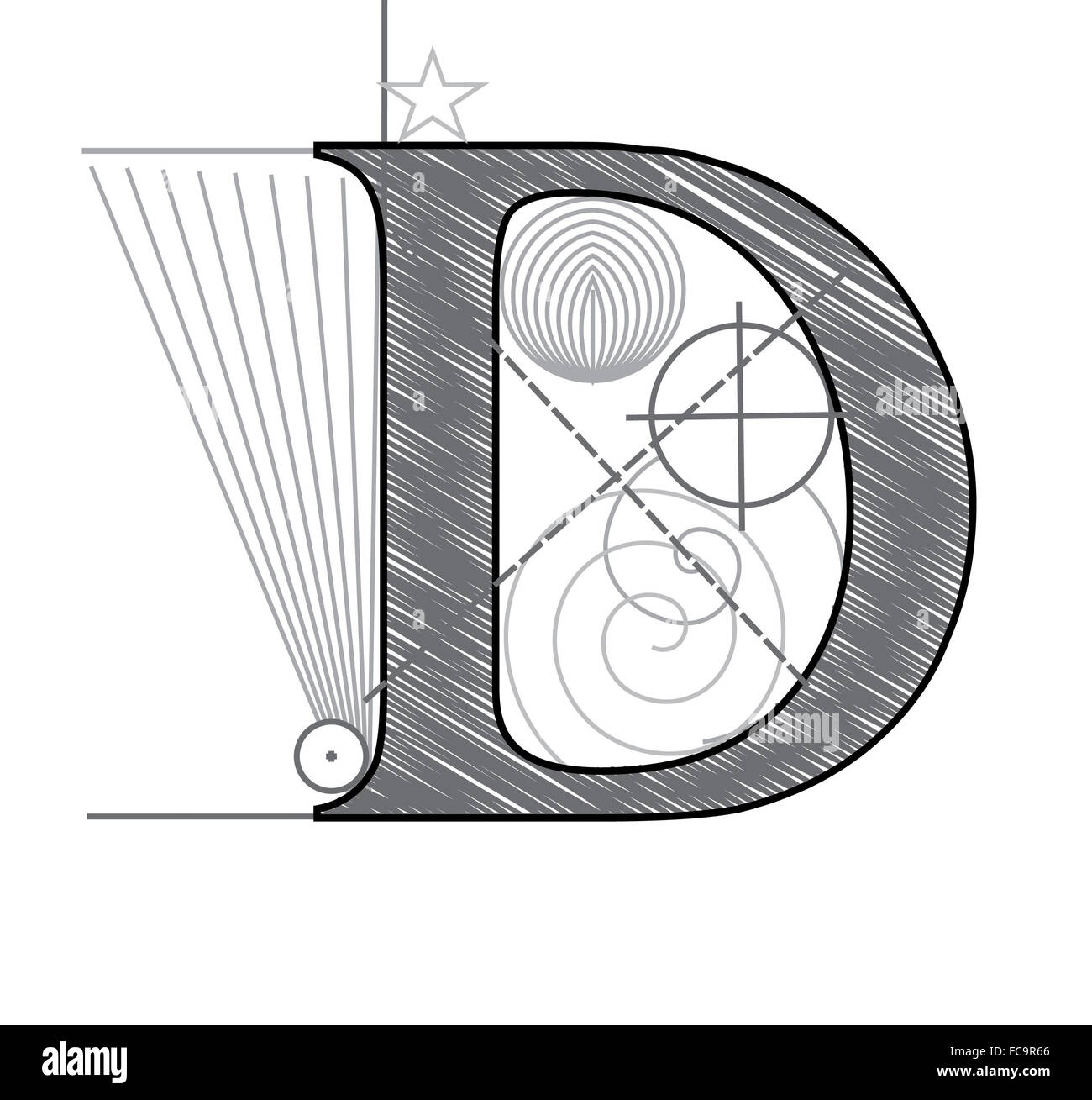 Letter d drawing Cut Out Stock Images & Pictures - Alamy