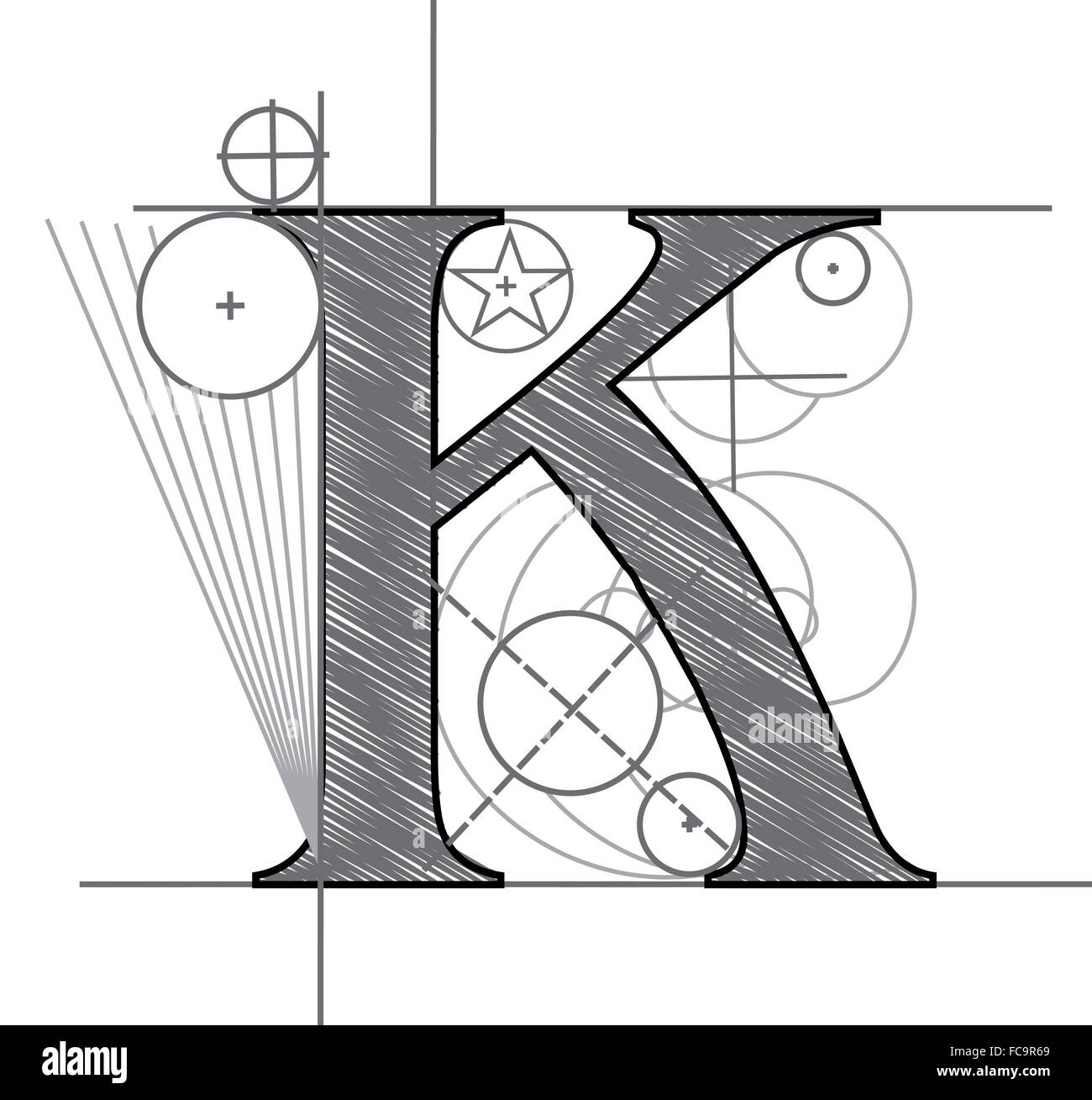Letter k drawing Cut Out Stock Images & Pictures - Alamy