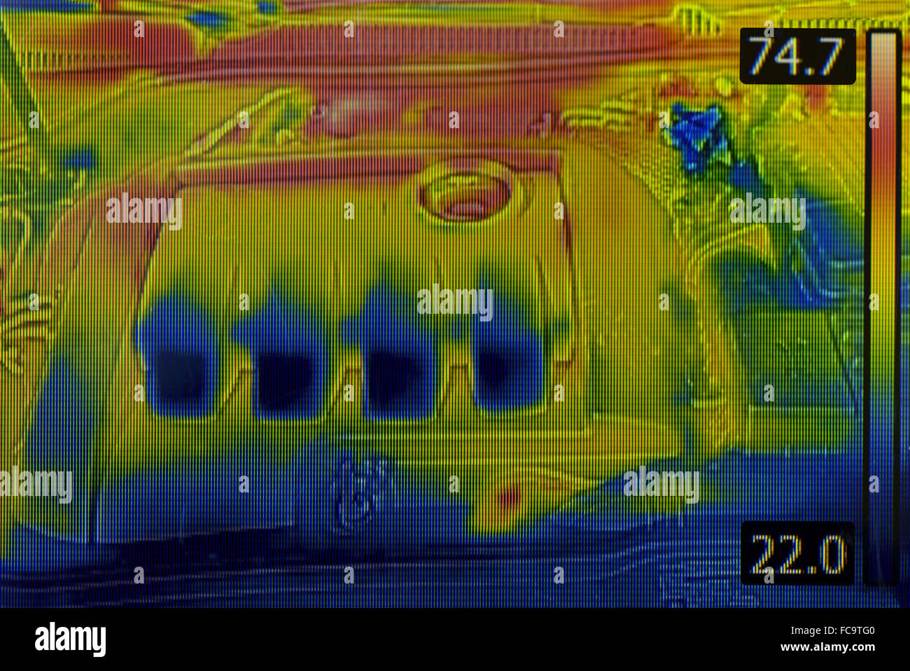 Car Engine Thermal Image Stock Photo - Alamy