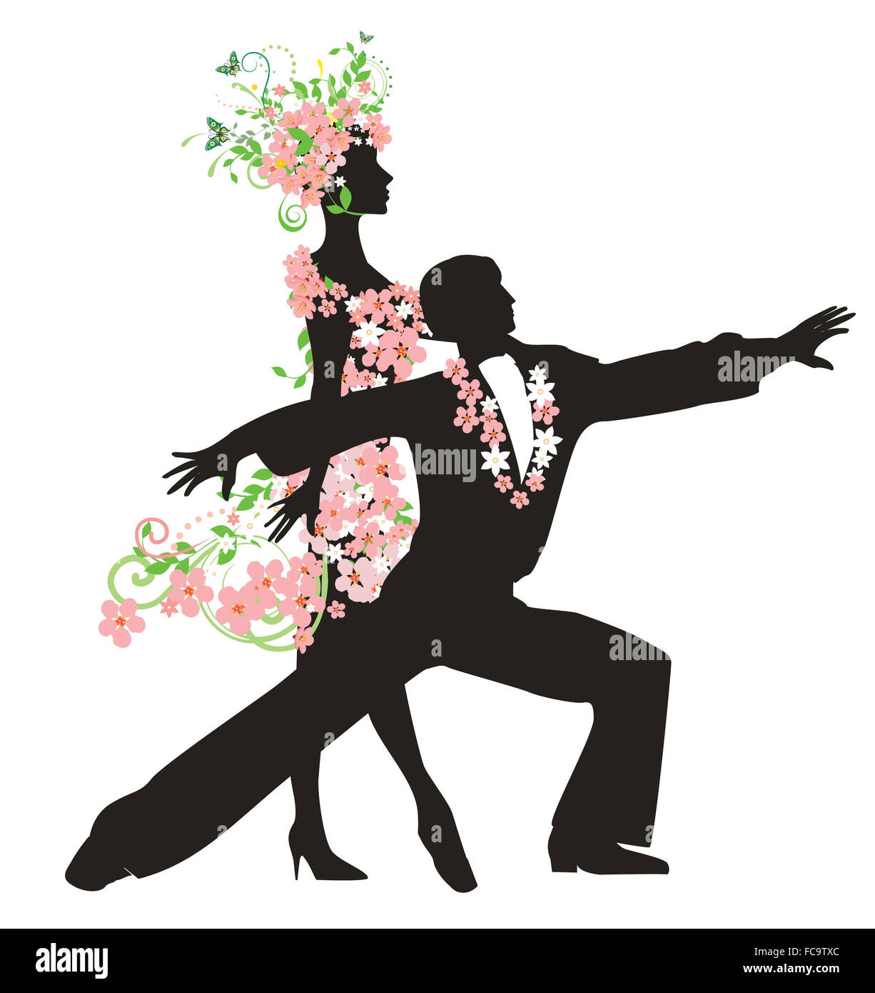 Illustration of tango dance Cut Out Stock Images & Pictures - Alamy
