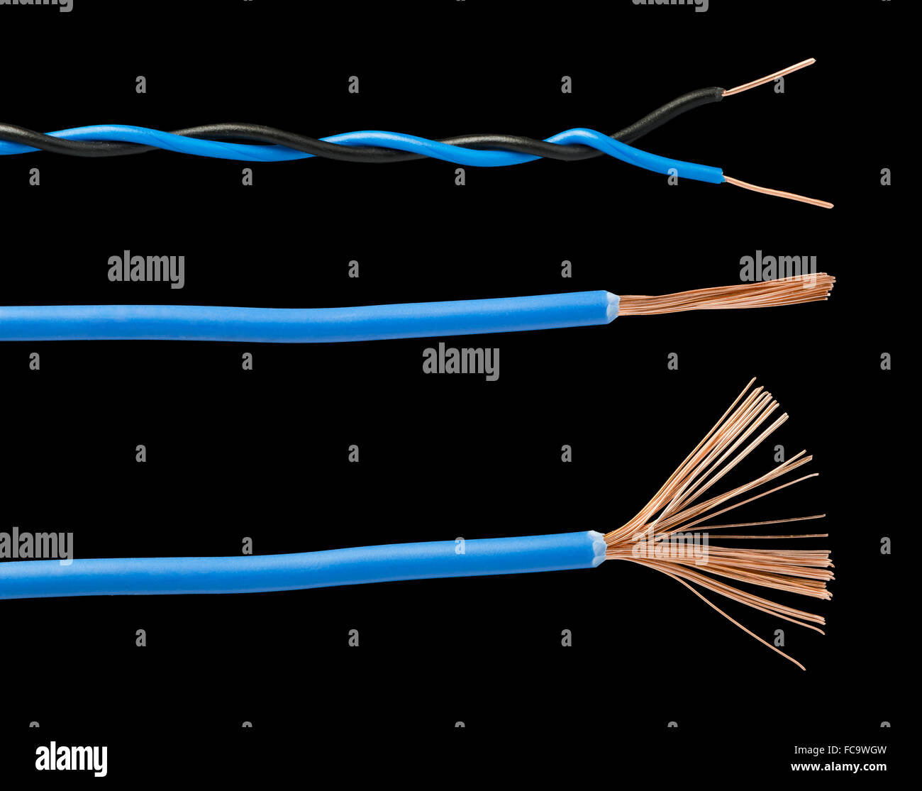 Exposed cables and wires Stock Photo - Alamy