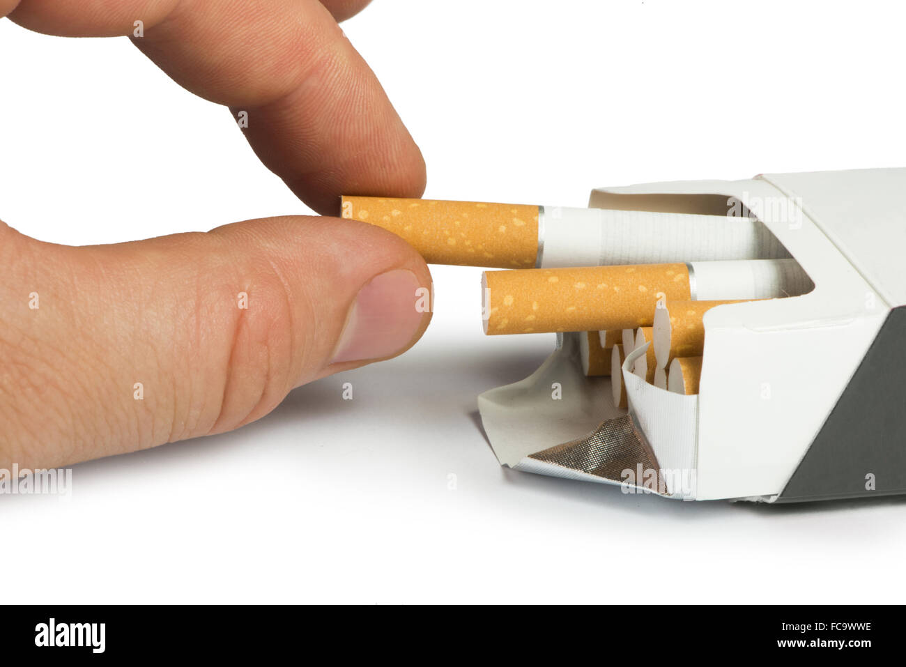 Box of cigarettes close up Stock Photo - Alamy