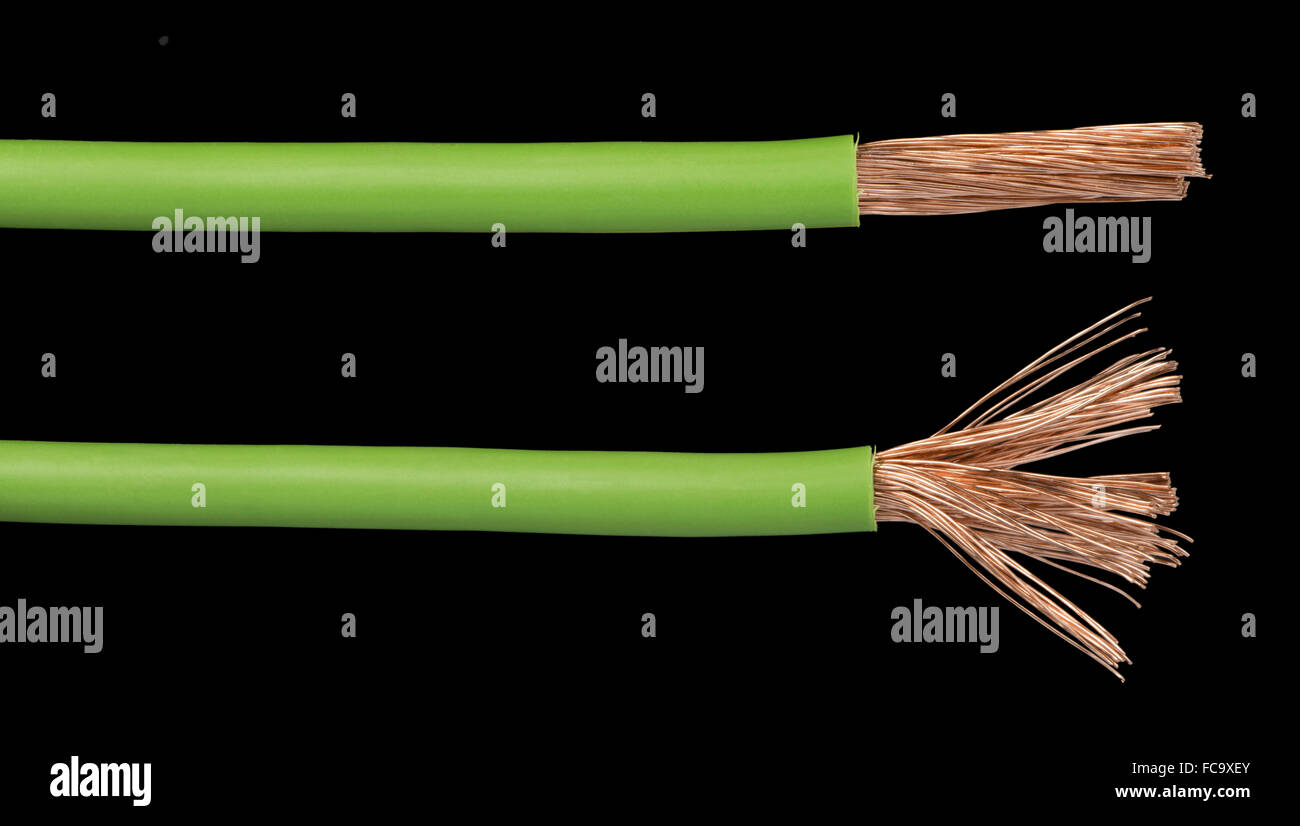 Exposed cables and wires Stock Photo - Alamy