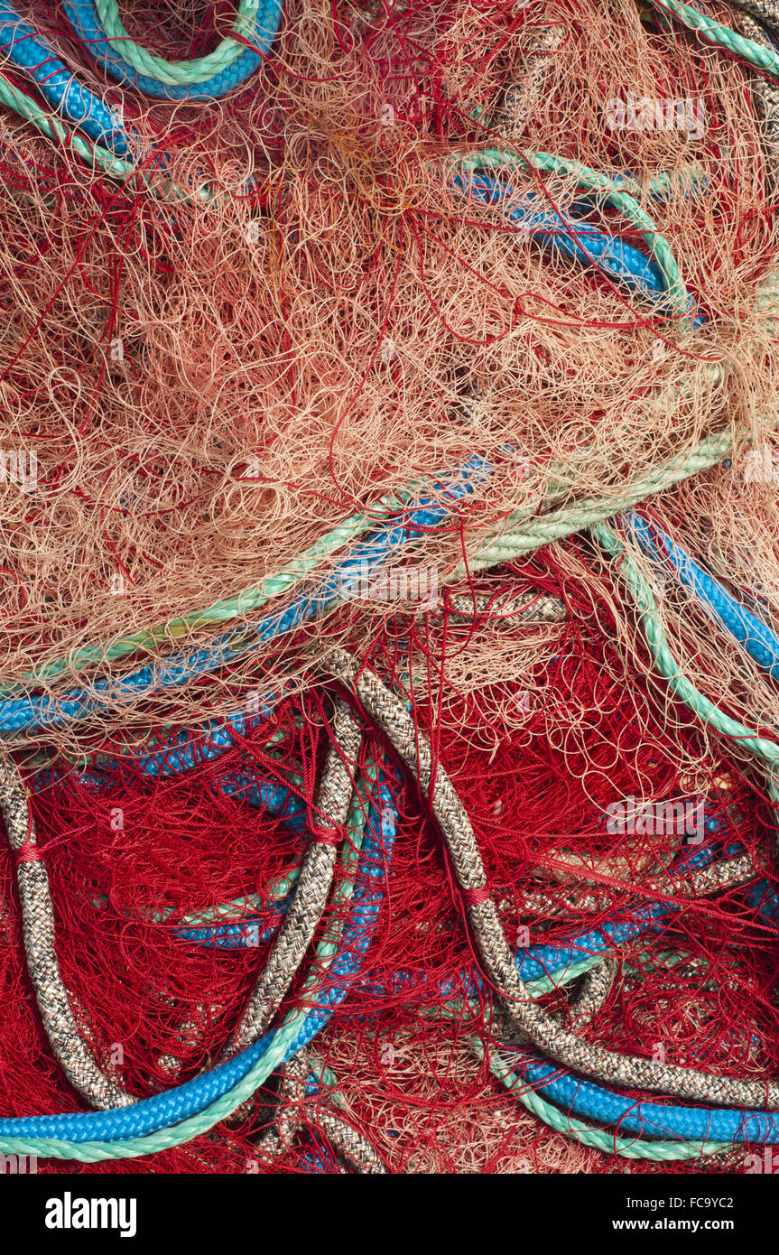 Fishing nets background Stock Photo - Alamy