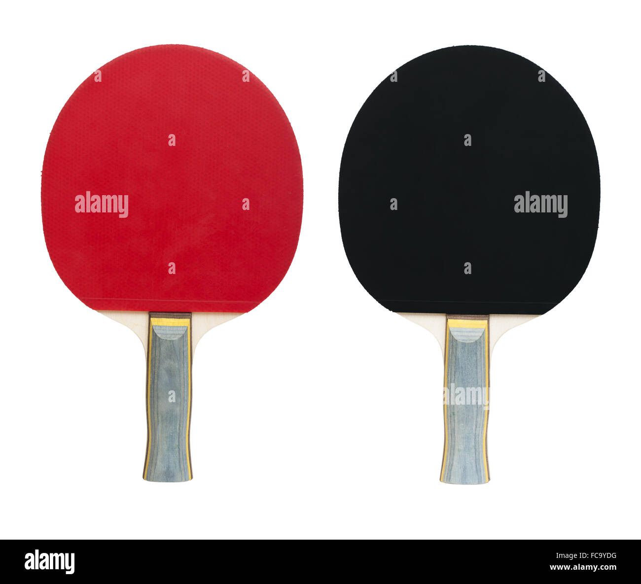 Tennis rackets for ping pong white isolated Stock Photo - Alamy