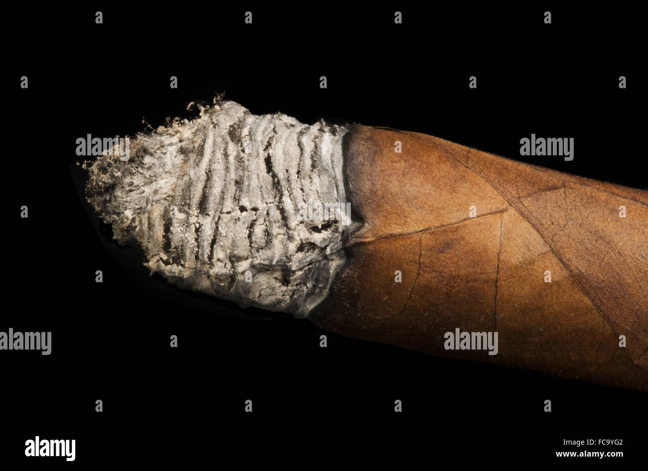 Studio shot cigar black isolated Stock Photo - Alamy