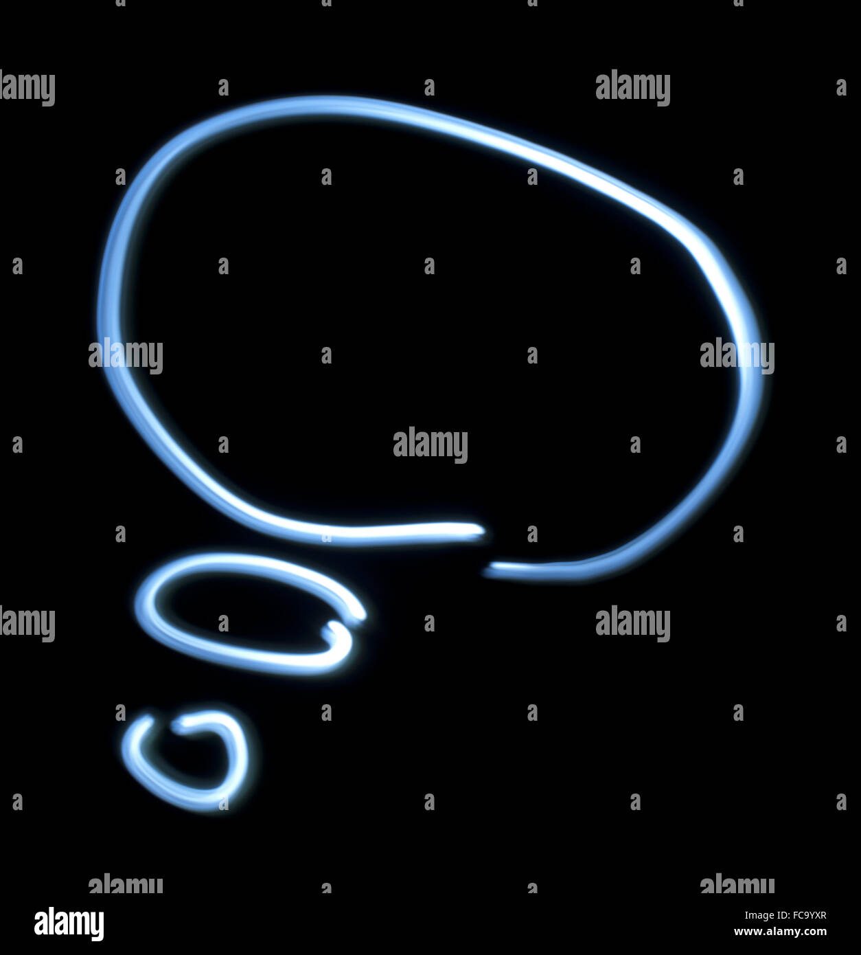 Thinking symbol from neon light Stock Photo - Alamy