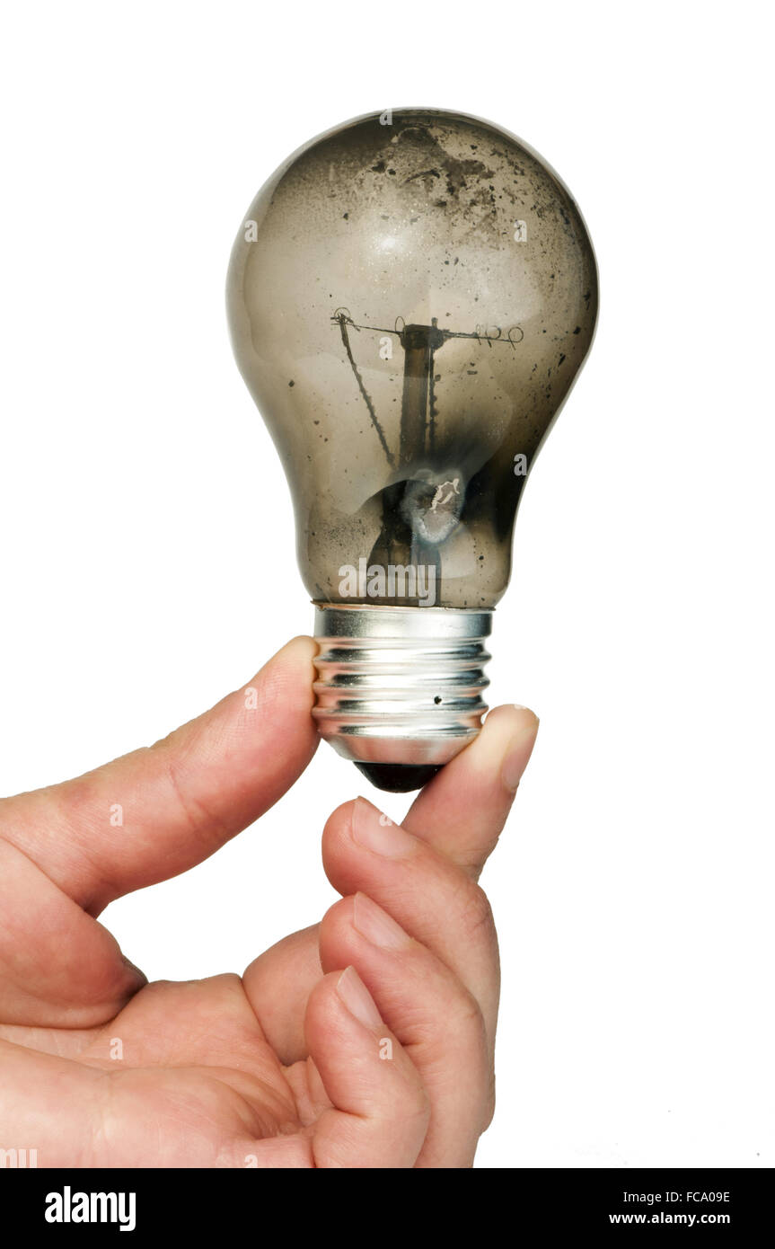 Old burned light bulb Stock Photo - Alamy