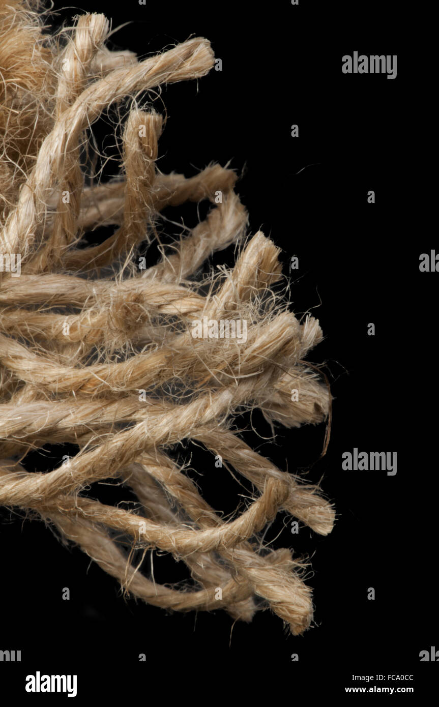Close up hemp rope Stock Photo - Alamy