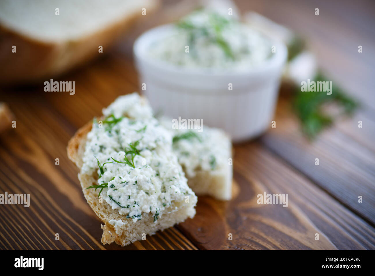 snack salty cheese with herbs Stock Photo - Alamy
