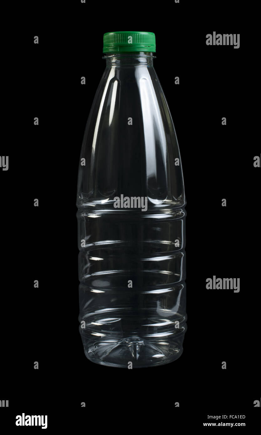 Empty transparent plastic bottle Stock Photo - Alamy