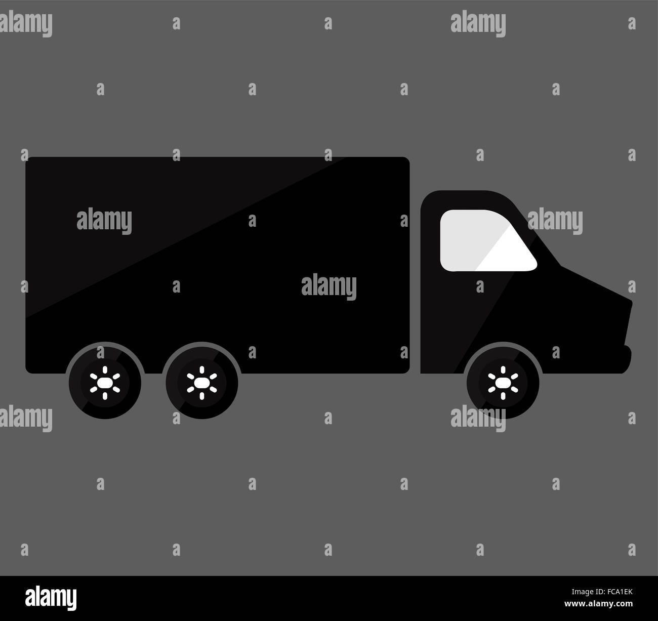icon truck flat design Stock Photo - Alamy
