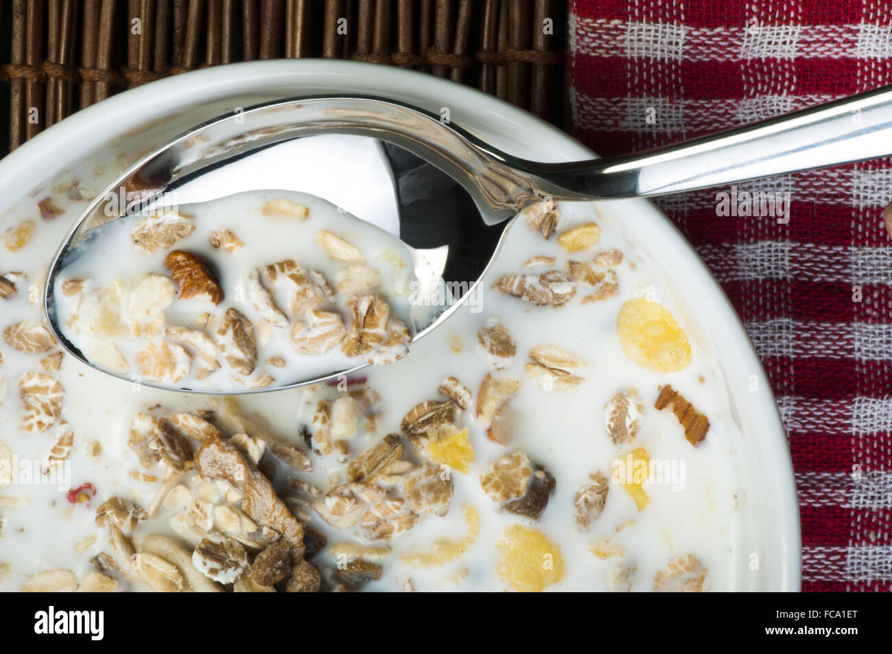 Muesli breakfast in a bowl Stock Photo - Alamy