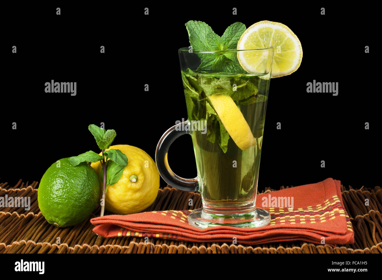 Cup of mint tea Stock Photo - Alamy