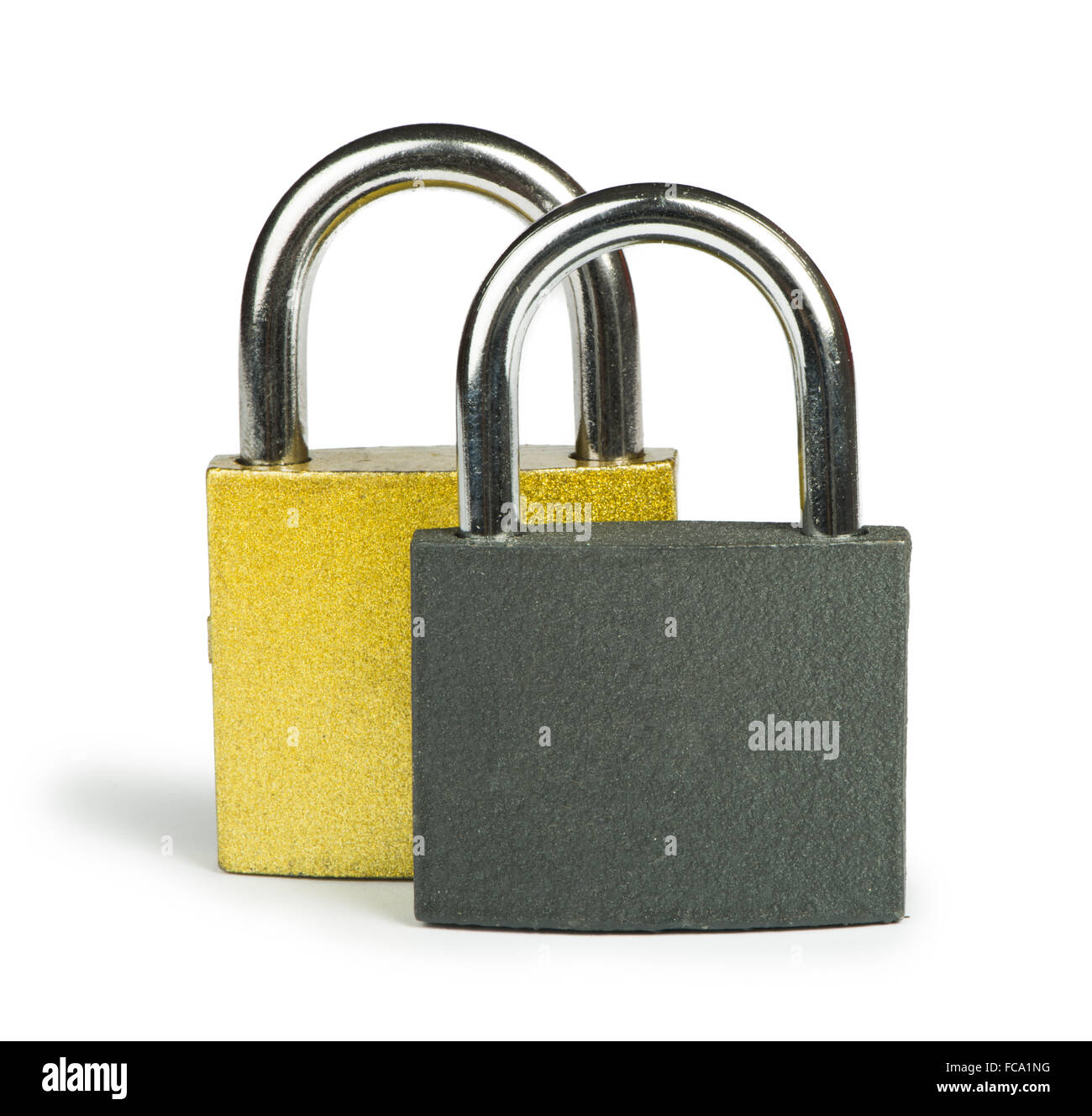 Yellow padlock isolated Stock Photo - Alamy