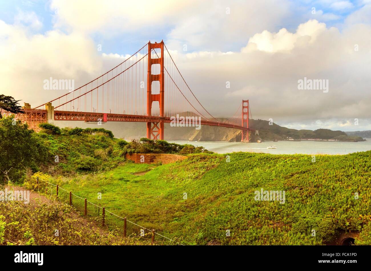 The famous San Francisco Golden Gate Bridge in California, United ...