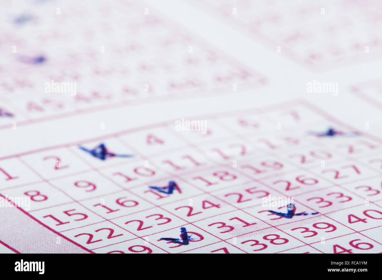Lottery ticket marked numbers hi-res stock photography and images - Alamy