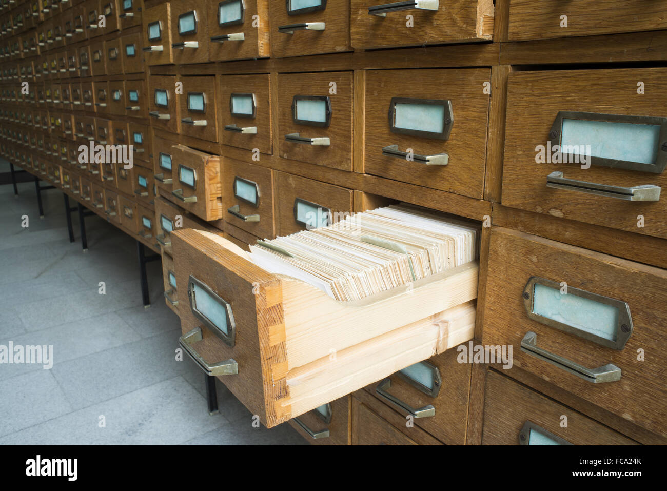 Old archive with drawers Stock Photo - Alamy