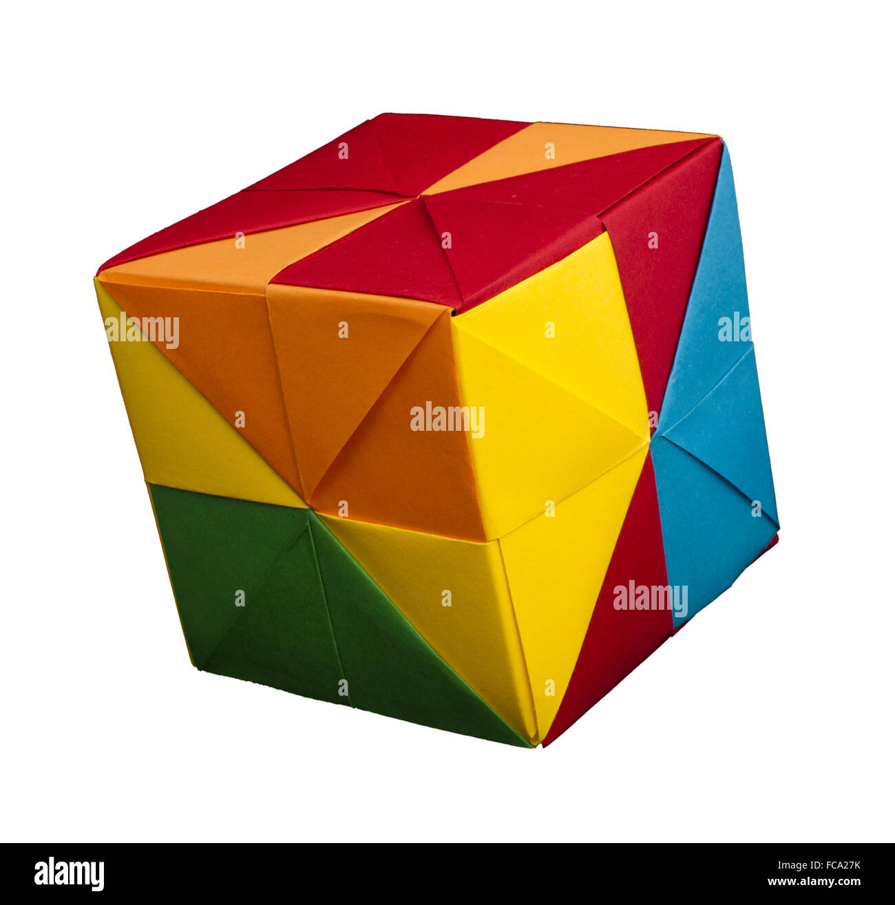 Paper cubes folded origami style Stock Photo - Alamy