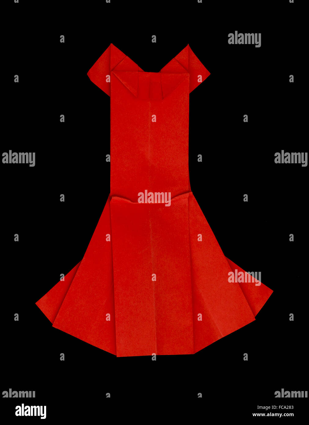 Red dress made ΓÇïΓÇïof paper Stock Photo - Alamy