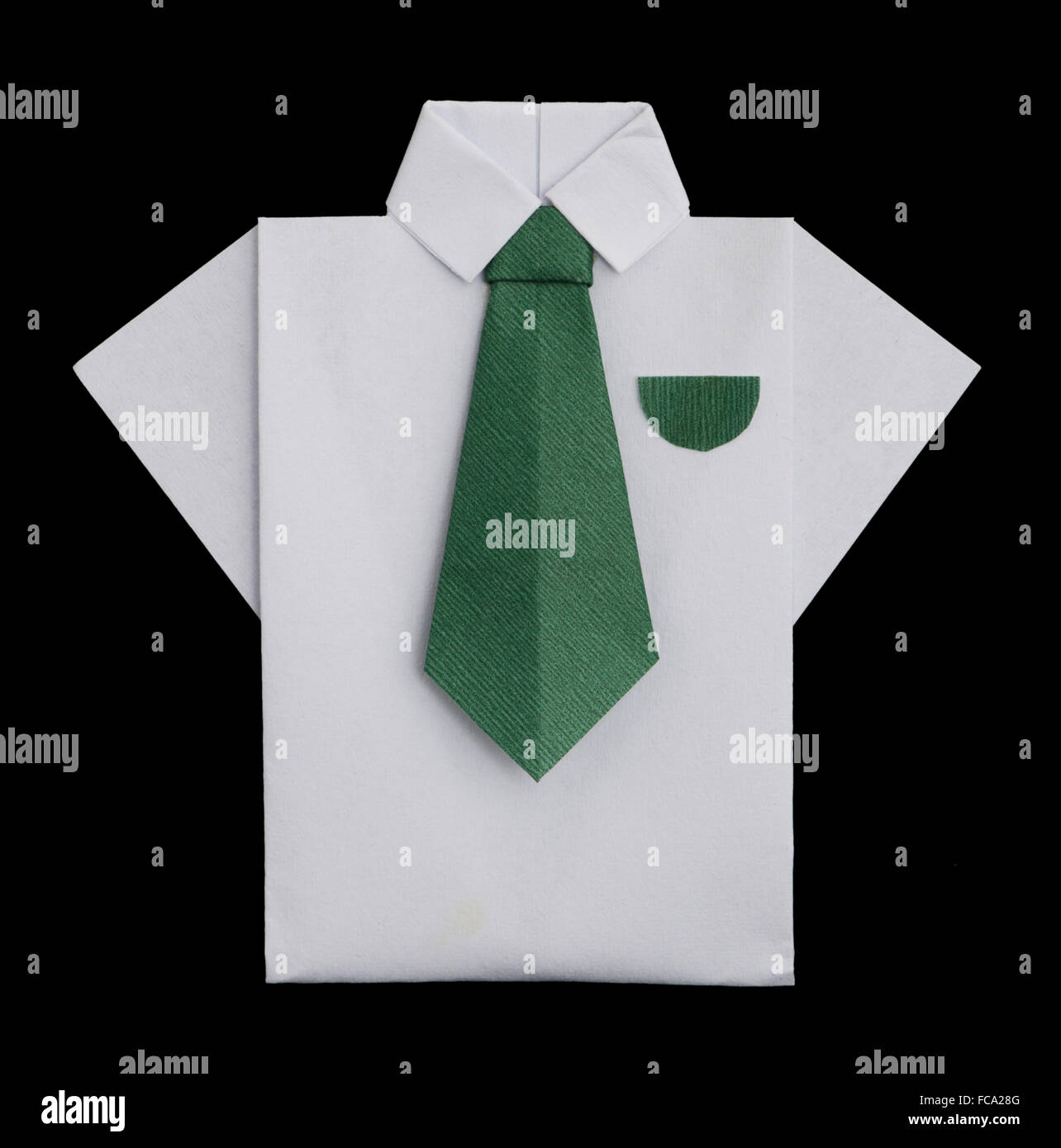 Isolated paper made white shirt Stock Photo - Alamy