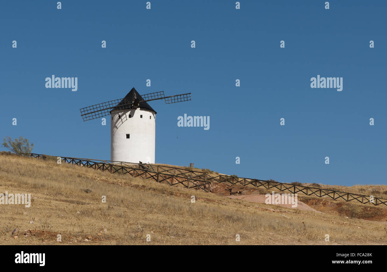 White ancient windmill Stock Photo - Alamy