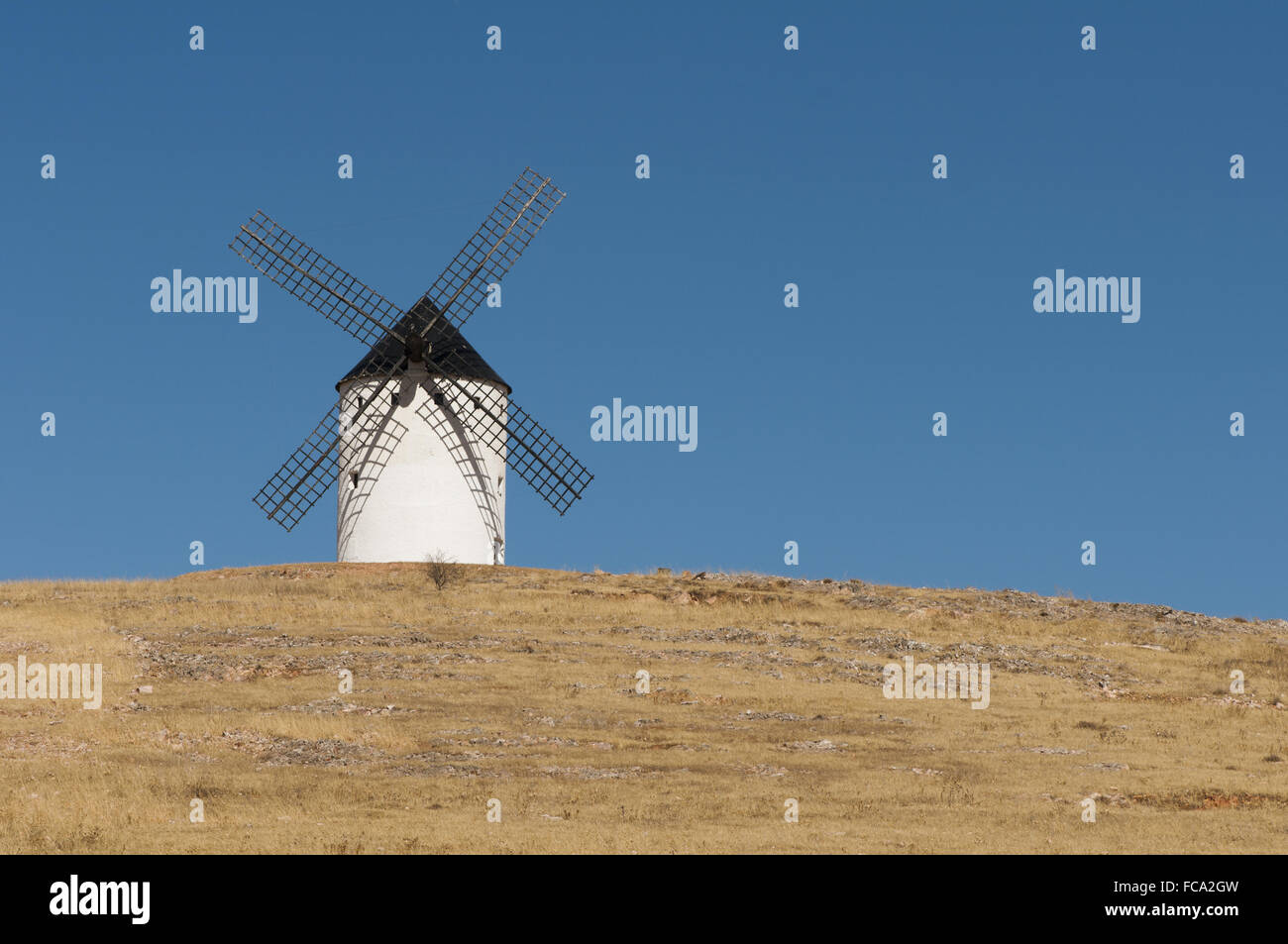 White ancient windmill Stock Photo - Alamy