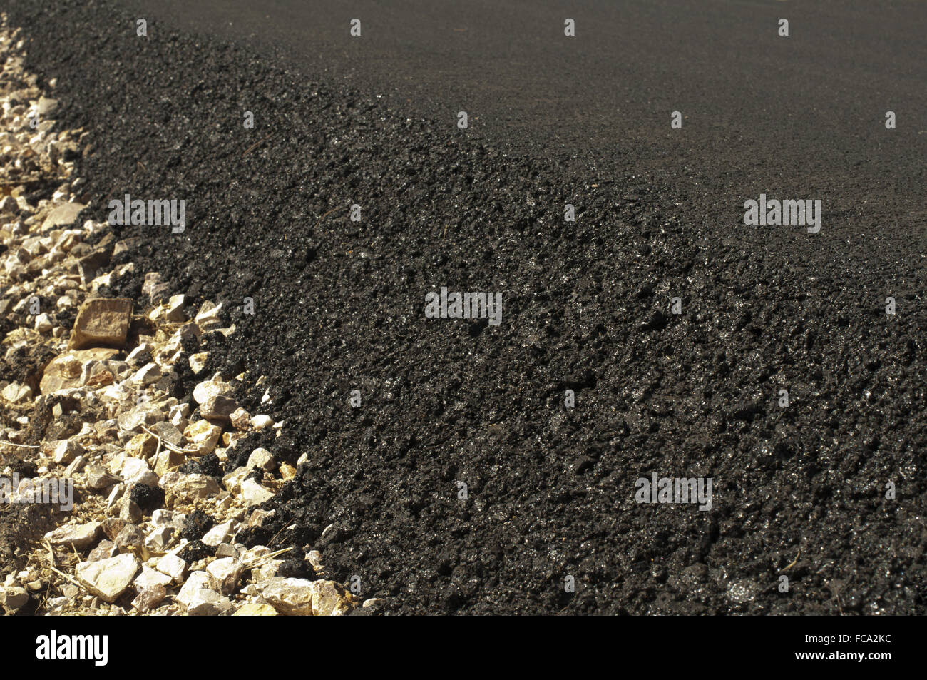 Newly built asphalt road Stock Photo - Alamy