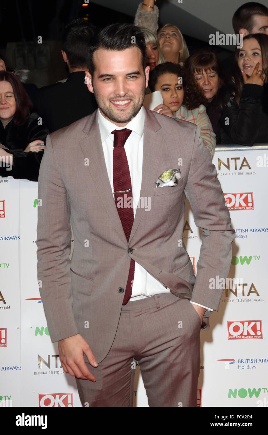 London.UK. Ricky Rayment at the National Television Awards 2016 Red ...