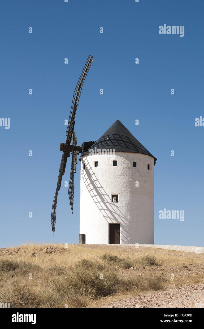 White ancient windmill Stock Photo - Alamy