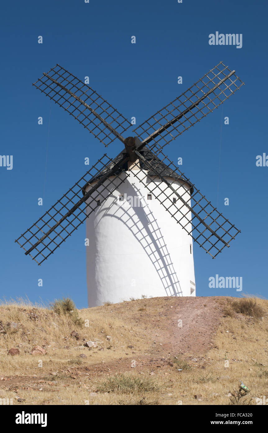 White ancient windmill Stock Photo - Alamy
