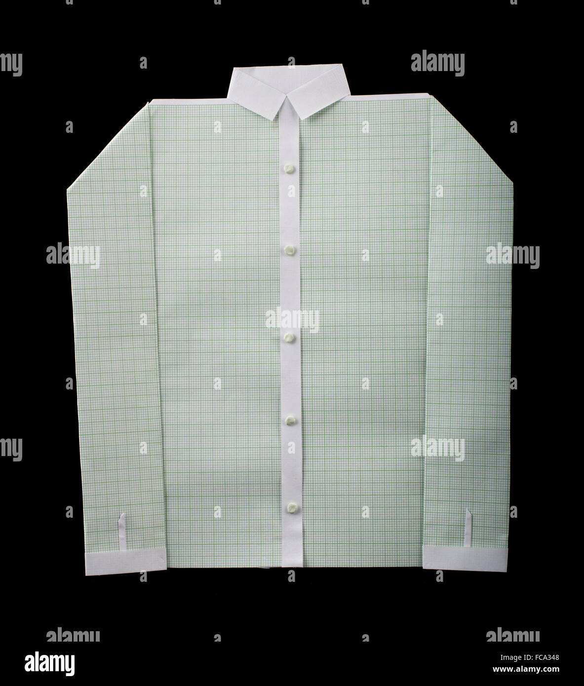 Isolated paper made white shirt Stock Photo - Alamy