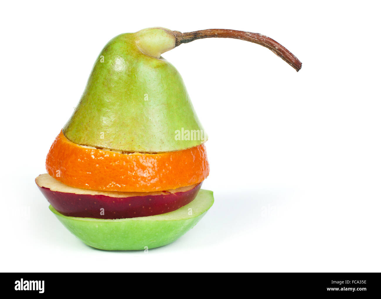 Red apple orange fresh fruit slice cut mixed healthy hi-res stock ...