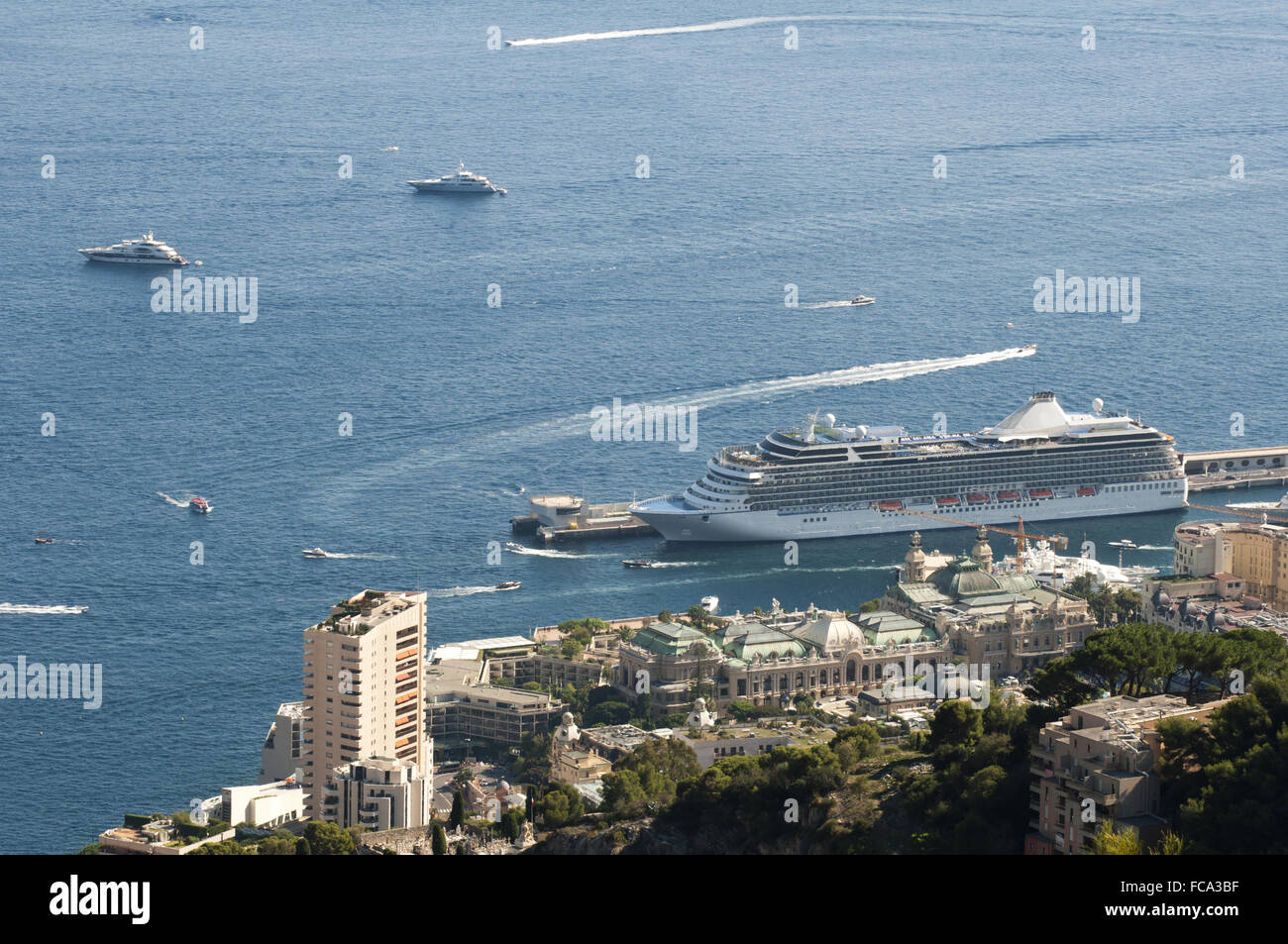 Big cruise ship docked in Monaco Stock Photo - Alamy