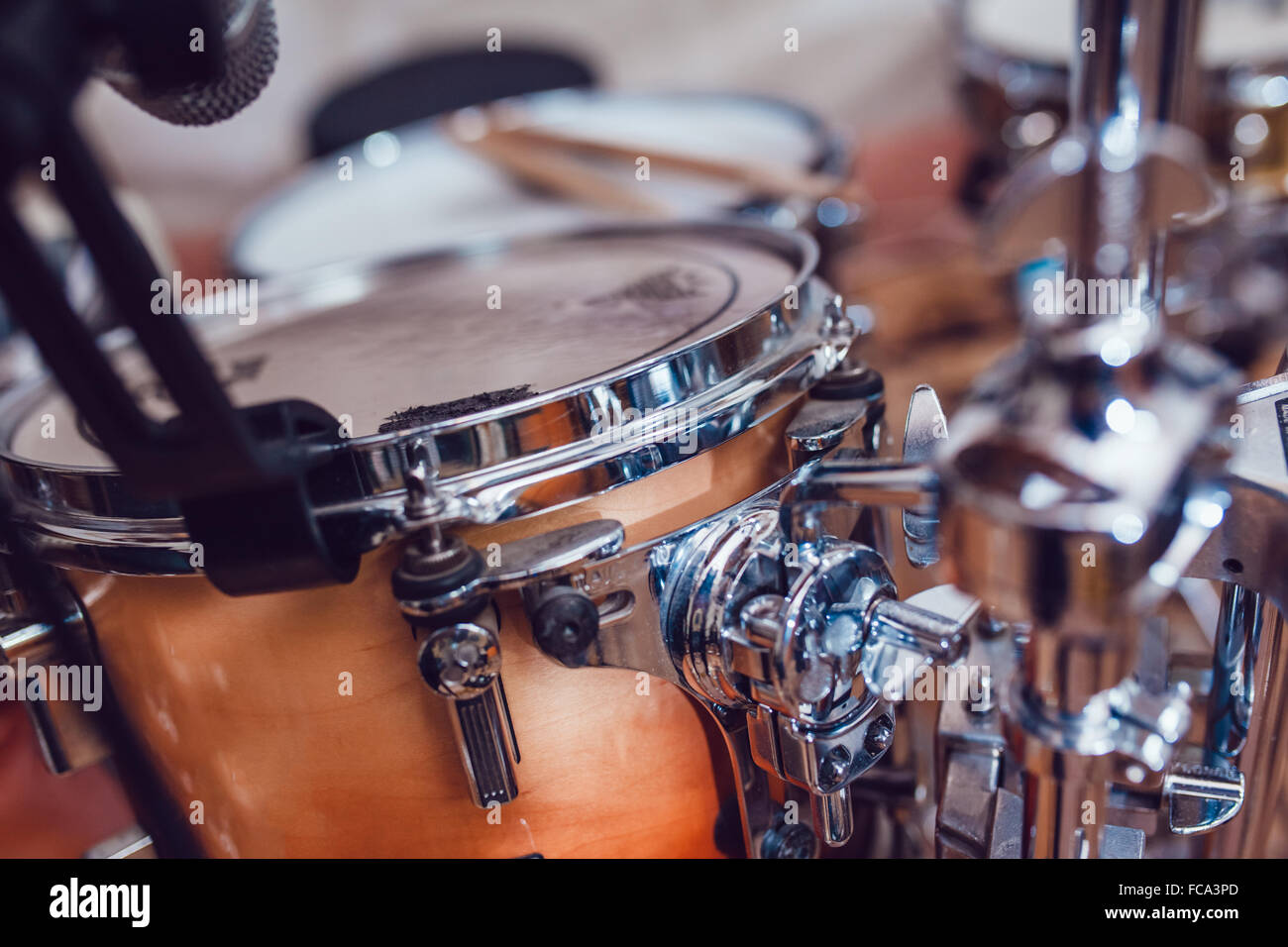 Drum set. Close-up Stock Photo - Alamy