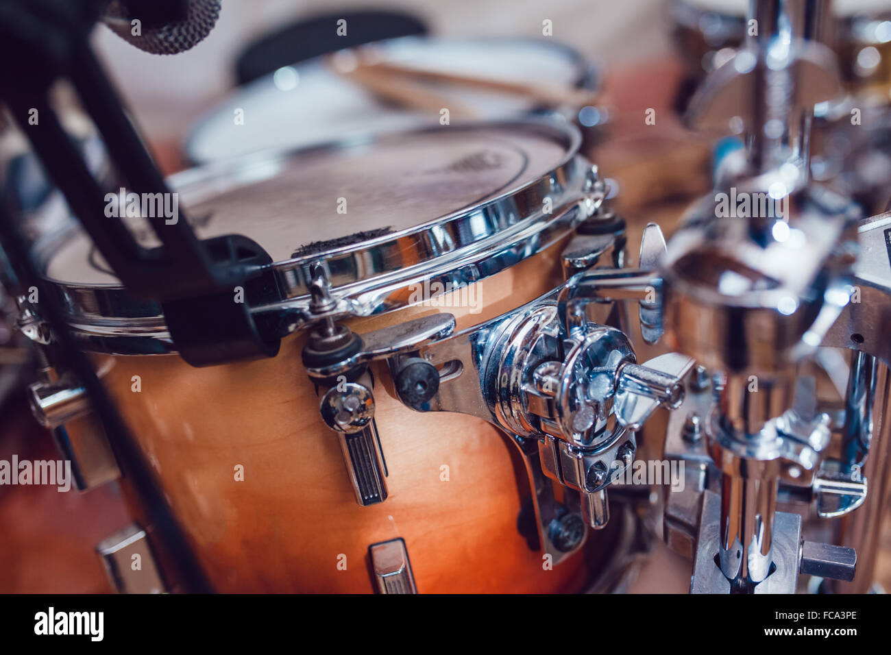 Drum set. Close-up Stock Photo - Alamy