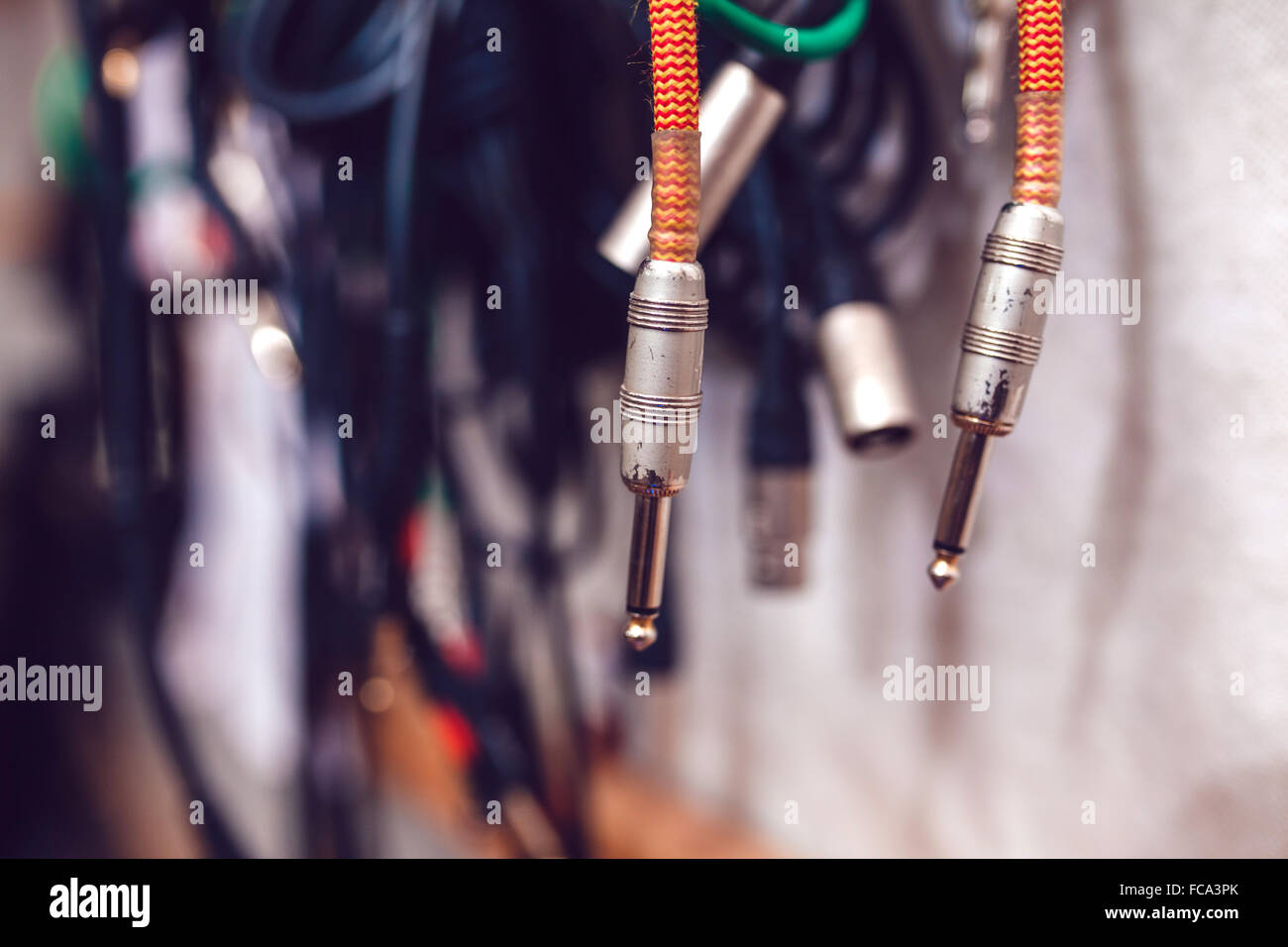 Wires from the guitar Stock Photo - Alamy