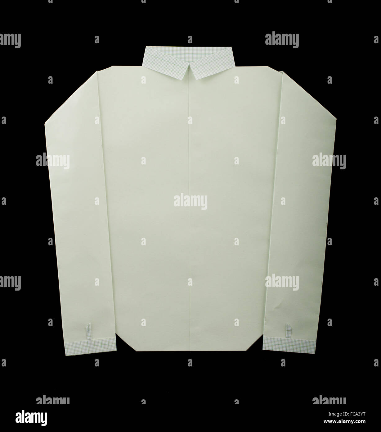 Isolated paper made white shirt Stock Photo - Alamy