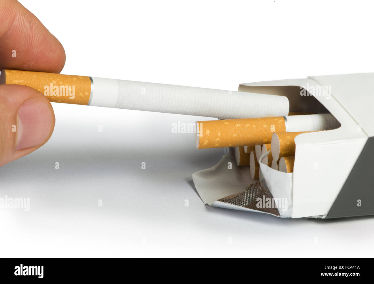 Box of cigarettes close up Stock Photo - Alamy