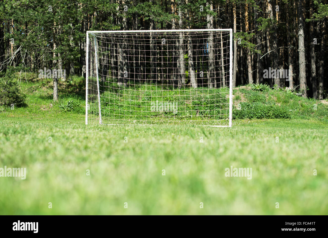 Football gate with net Stock Photo - Alamy