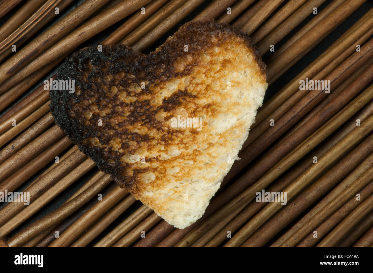 Toast with heart-shaped Stock Photo - Alamy
