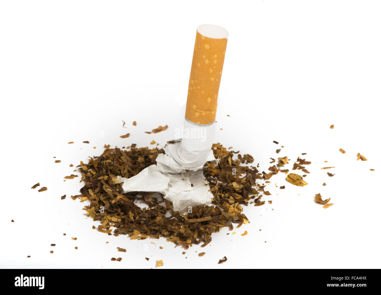 Crushed cigarette Cut Out Stock Images & Pictures - Alamy