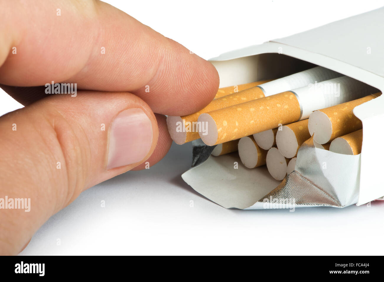 Box of cigarettes close up Stock Photo - Alamy
