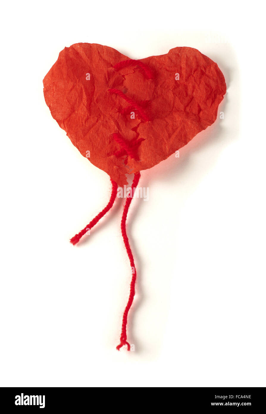 Red heart in grunge Cut Out Stock Images & Pictures - Alamy